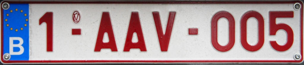Belgian Licence Plates: Pictures of numbers from 001 to 999