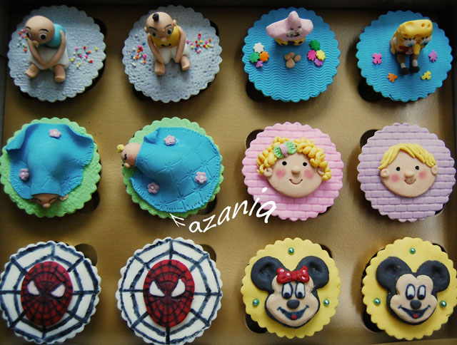 Fazania Cakes & Cupcakes: Mixed Children Character Set Cupcakes