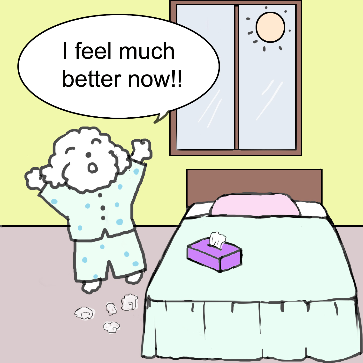 マンガで英会話: No,5 I feel much better.