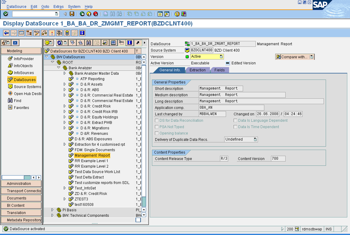SAP : Knowledge Sharing Site: Data Extraction From SAP R/3 to SAP BW
