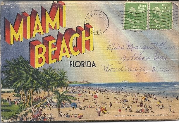Viridian's Postcard Blog: Miami Beach postcard folder- PFF