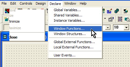 Powerbuilder World: Powerbuilder Window Function
