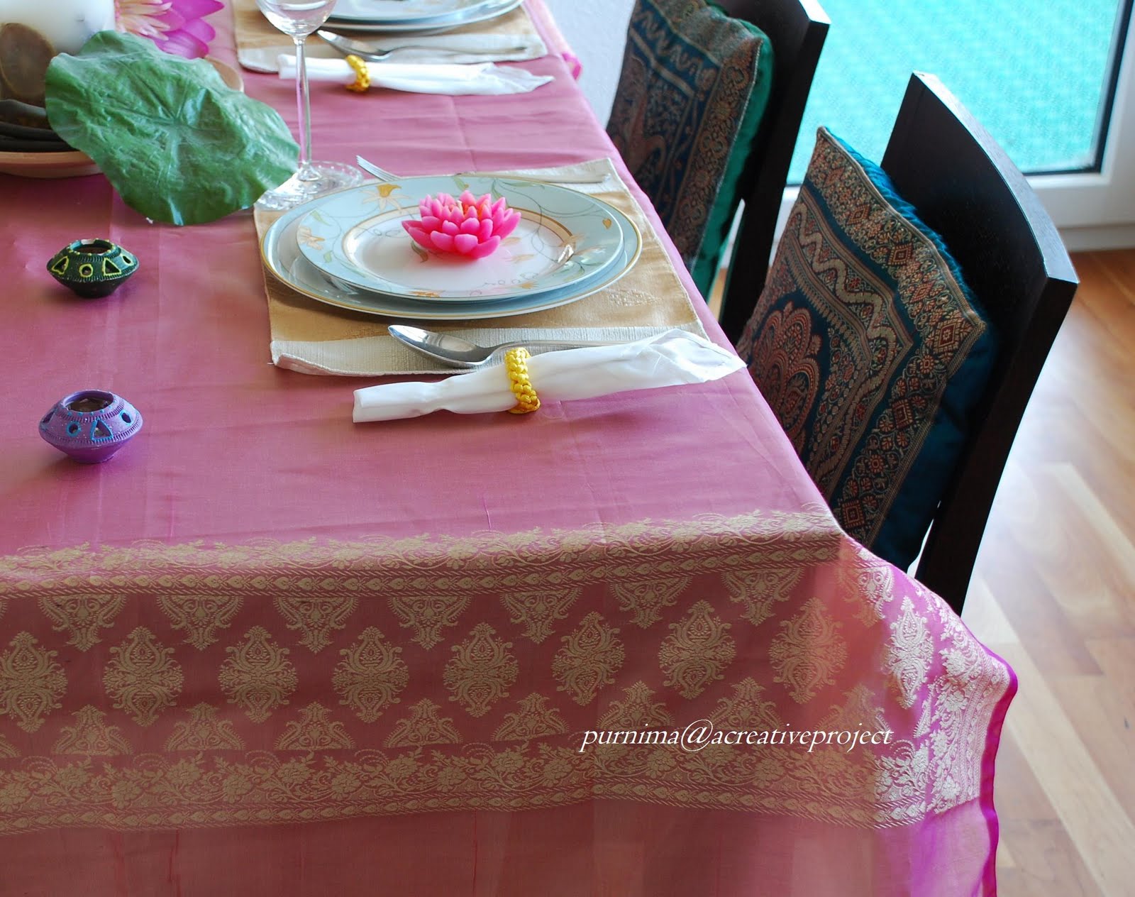 A Creative Project: Indian themed table decor..
