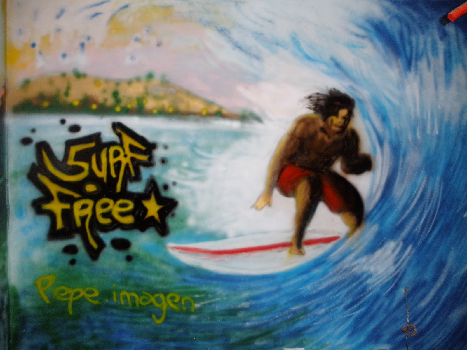 LAS IMÁGENES CREATIVAS DE PEPE: SURF (GRAFFITI)