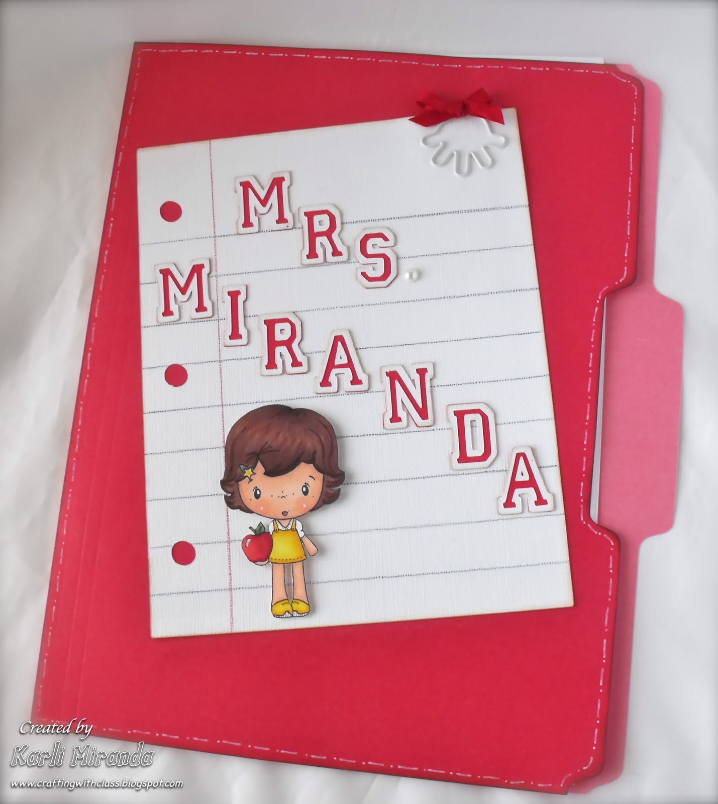 Crafting with Class: Teacher Gift: Student Info Folder