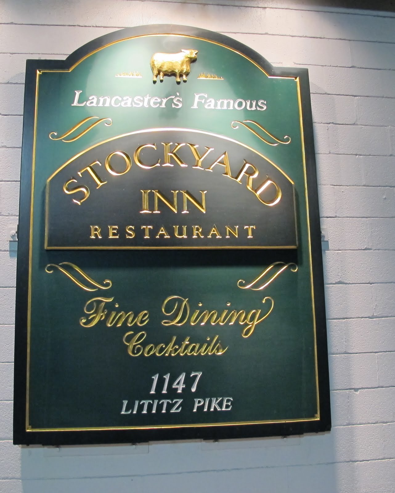 1001 Dinners 1001 Nights: The Stockyard Inn (Lancastwer PA) 02/2011