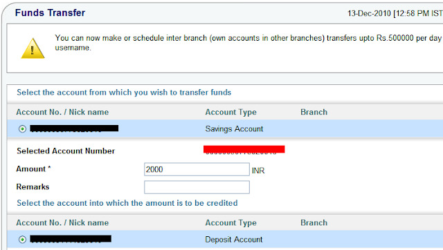 Transfer Funds through SBI Online Banking | Accounting Education