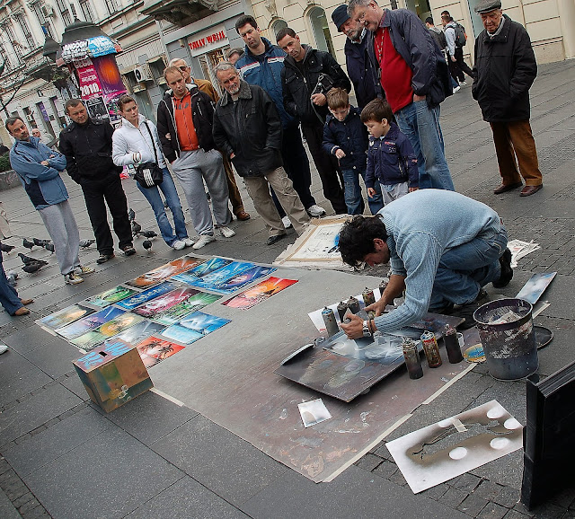 A Yankee-in-Belgrade: Spray-paint art