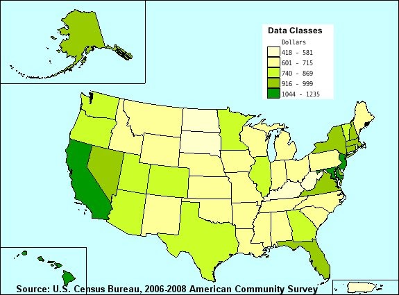 Median Rent by State | Free By 50
