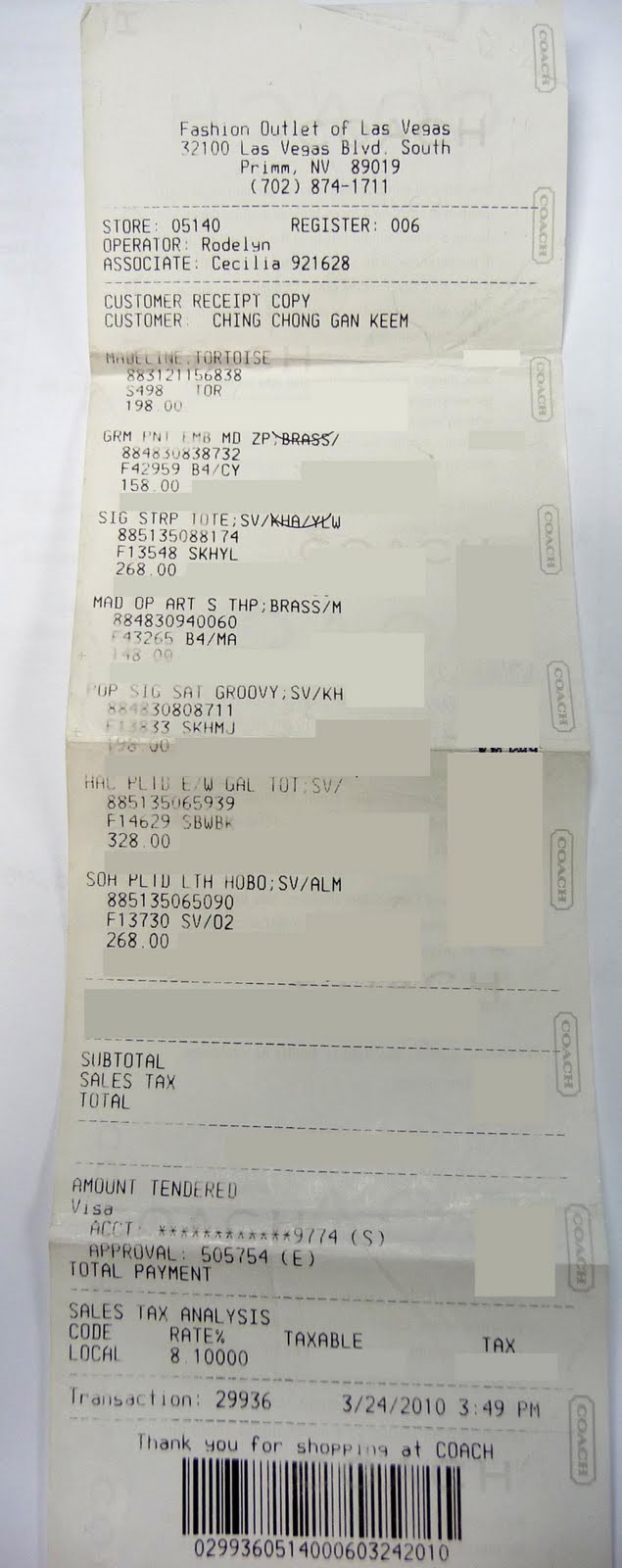 HauteStore: Have a peace of mind... Proof of Purchase for COACH...