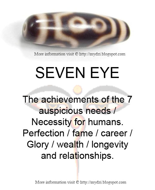 Dharma Gallery: 7 Eye Dzi Meaning Card