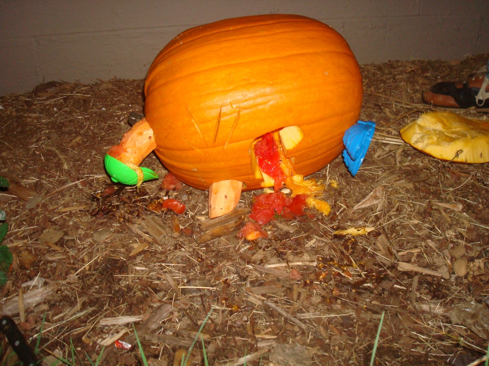 Strong Muscles: Pumpkin carving adult style