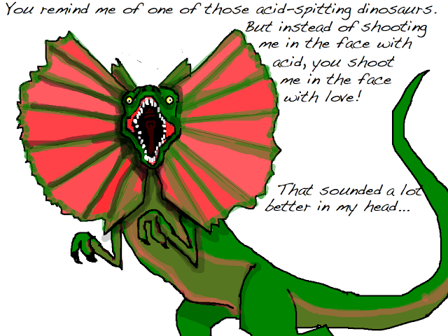 ADVERTISEMENTHARLOT: Acid-Spitting Dinosaur Card