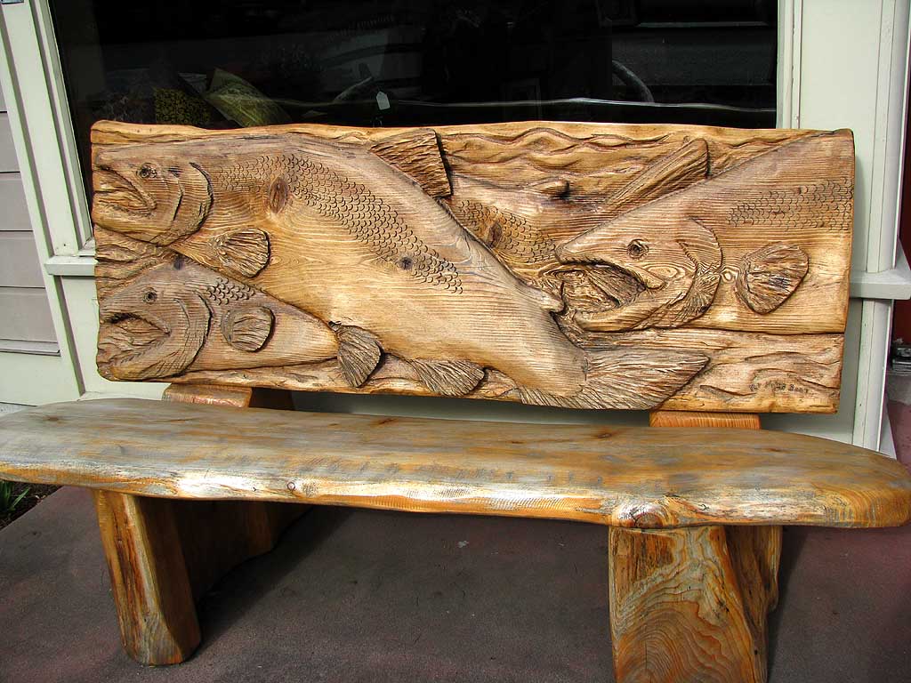 Animal Art Along the Way: The Amazing Salmon Bench