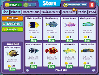 Lynspirations: FishVille - New XP and Coins Feature