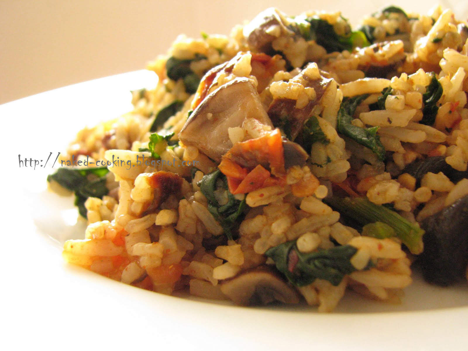 Naked Cooking: Spicy Fried Rice with Ancho Chili