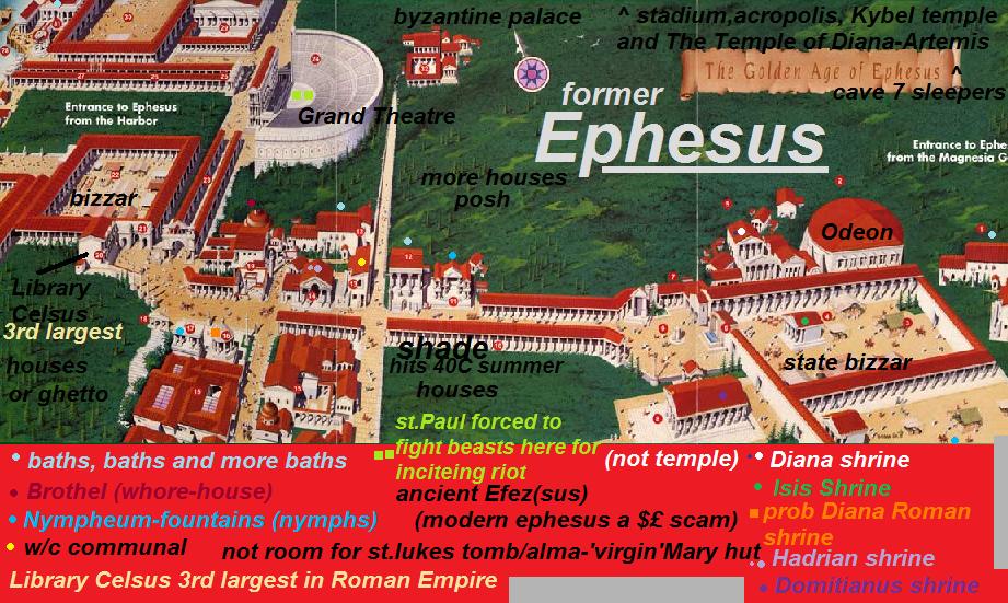 all earthlings together blog: Map of ancient Efez (Efes, Ephesos ...