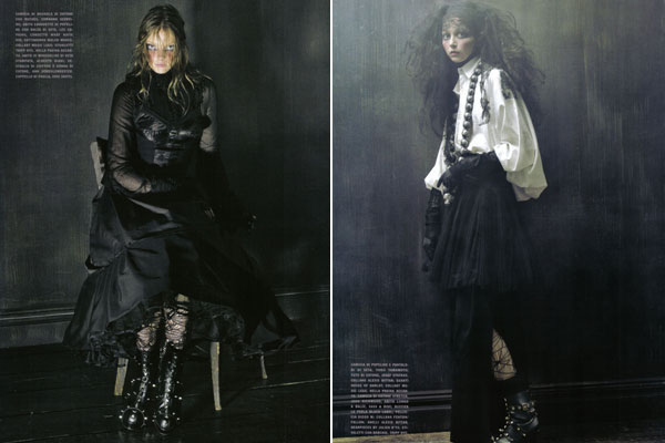 Posing, Pearls and Prada: Morbid Goth- Italian Vogue
