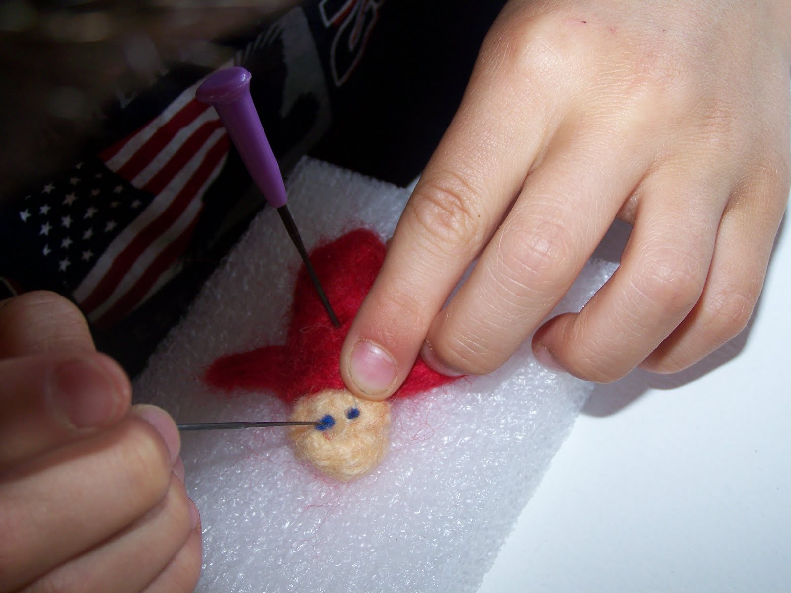 At the Butterfly Ball: Needle felting with kids