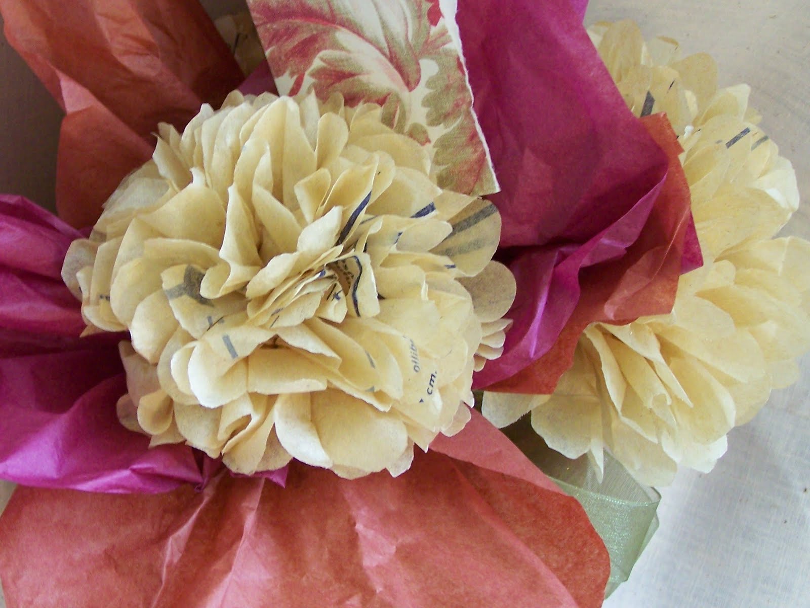 At the Butterfly Ball: Paper Flower Tutorial using vintage sewing ...