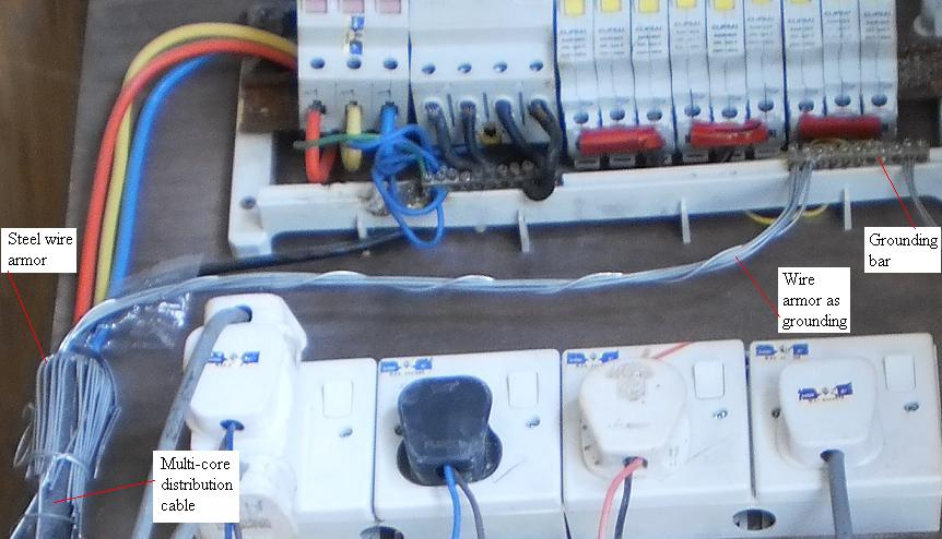 Electrical Installation Wiring Pictures: Temporary electrical cabling