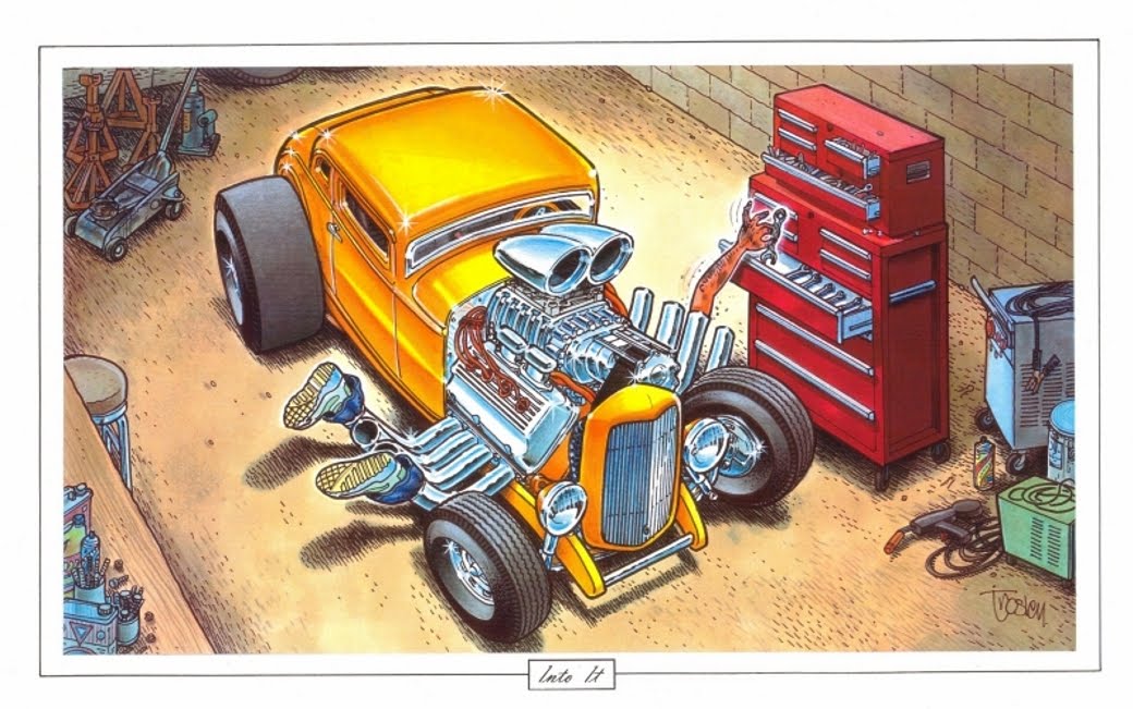 NOSTALGIA MUSCLE CARS: Cartoon Cars - George Trosley