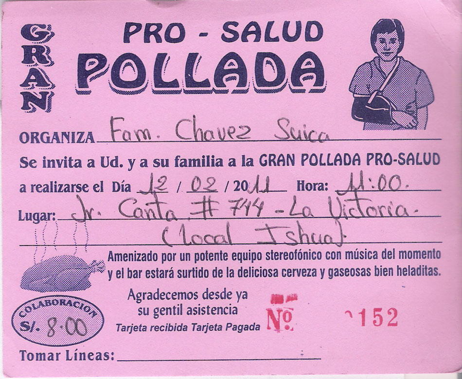 San Diego de Ishua: Pollada Pro-salud: Familia Chávez Suica