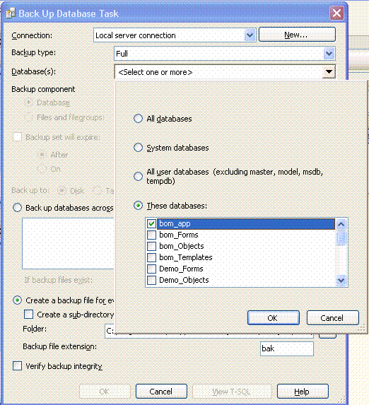 Montree (KMx10): How to create schedule backup sql server 2005 (Cont 2)