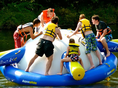 Camp Our Time: Inflatable Fun in the Lake and Shooting Some Hoops!