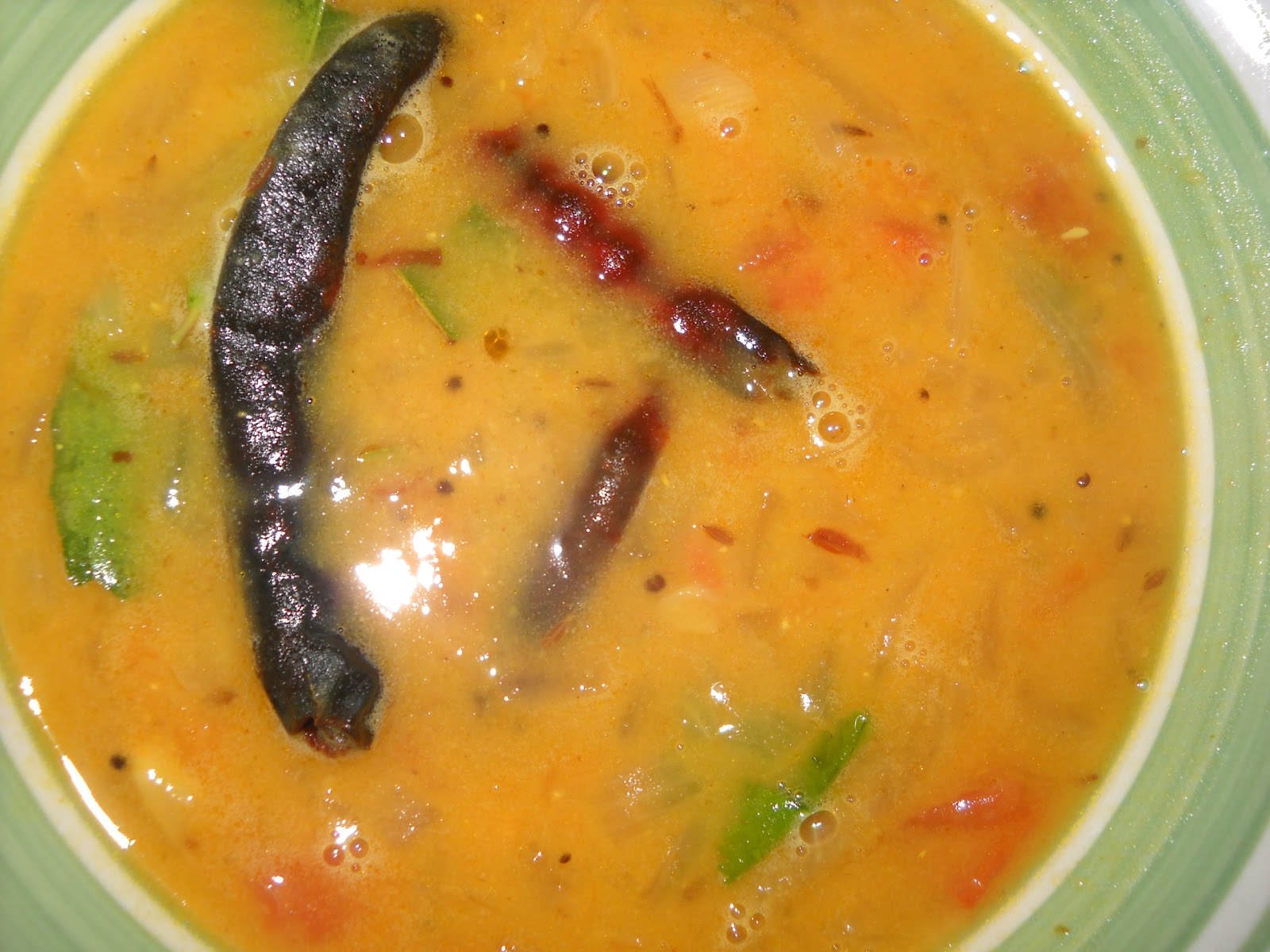 Savitha's Kitchen: Milaga killi sambar ( Dal soup with red chilli ...