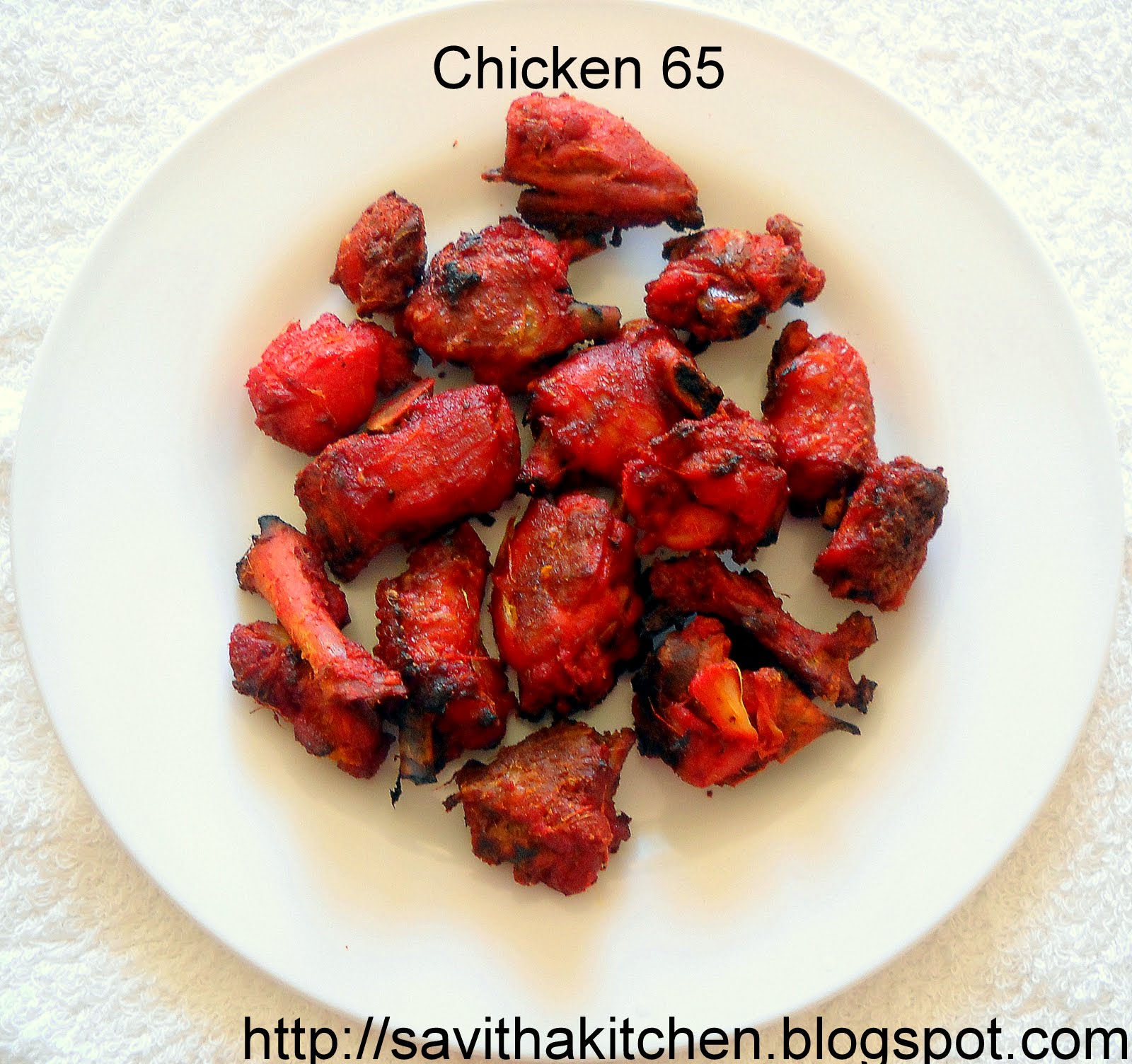 Savitha's Kitchen: Oven Roasted chicken 65 - A healthy version