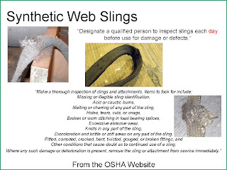 Safety Blog: Inspection of Web Slings Poster
