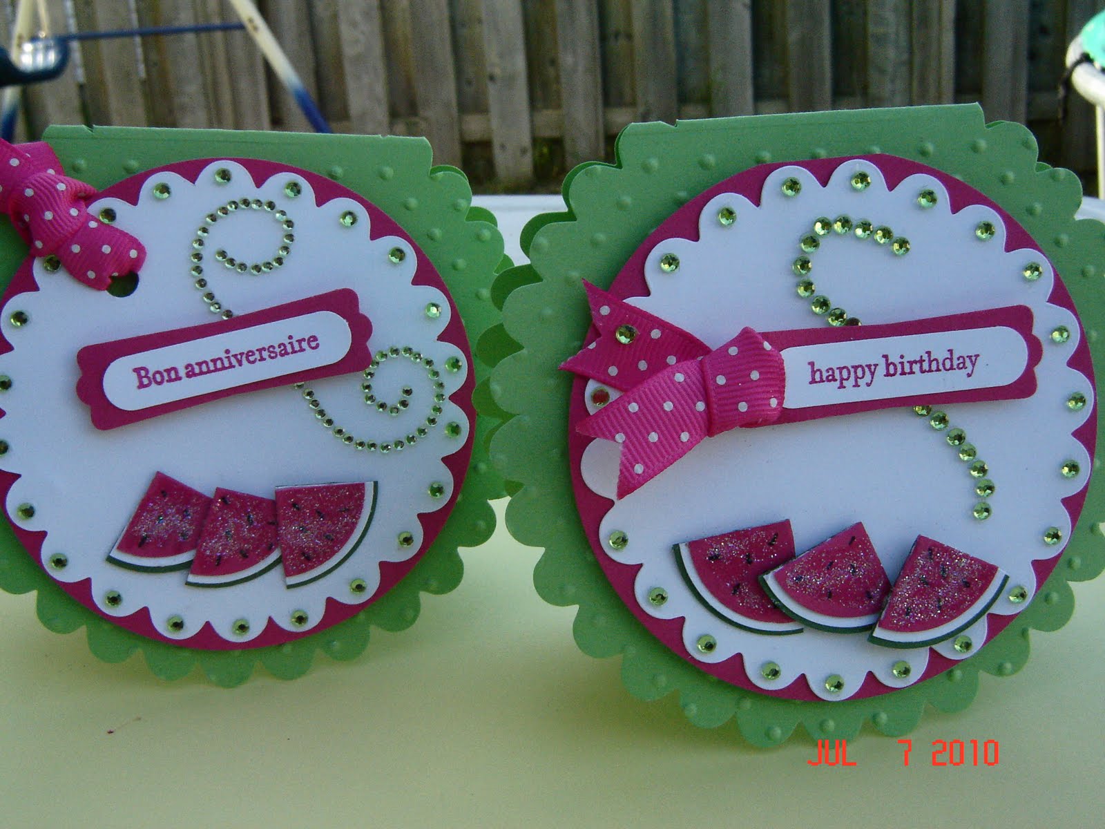 Maelie's Mama's Crafts: watermelon cards