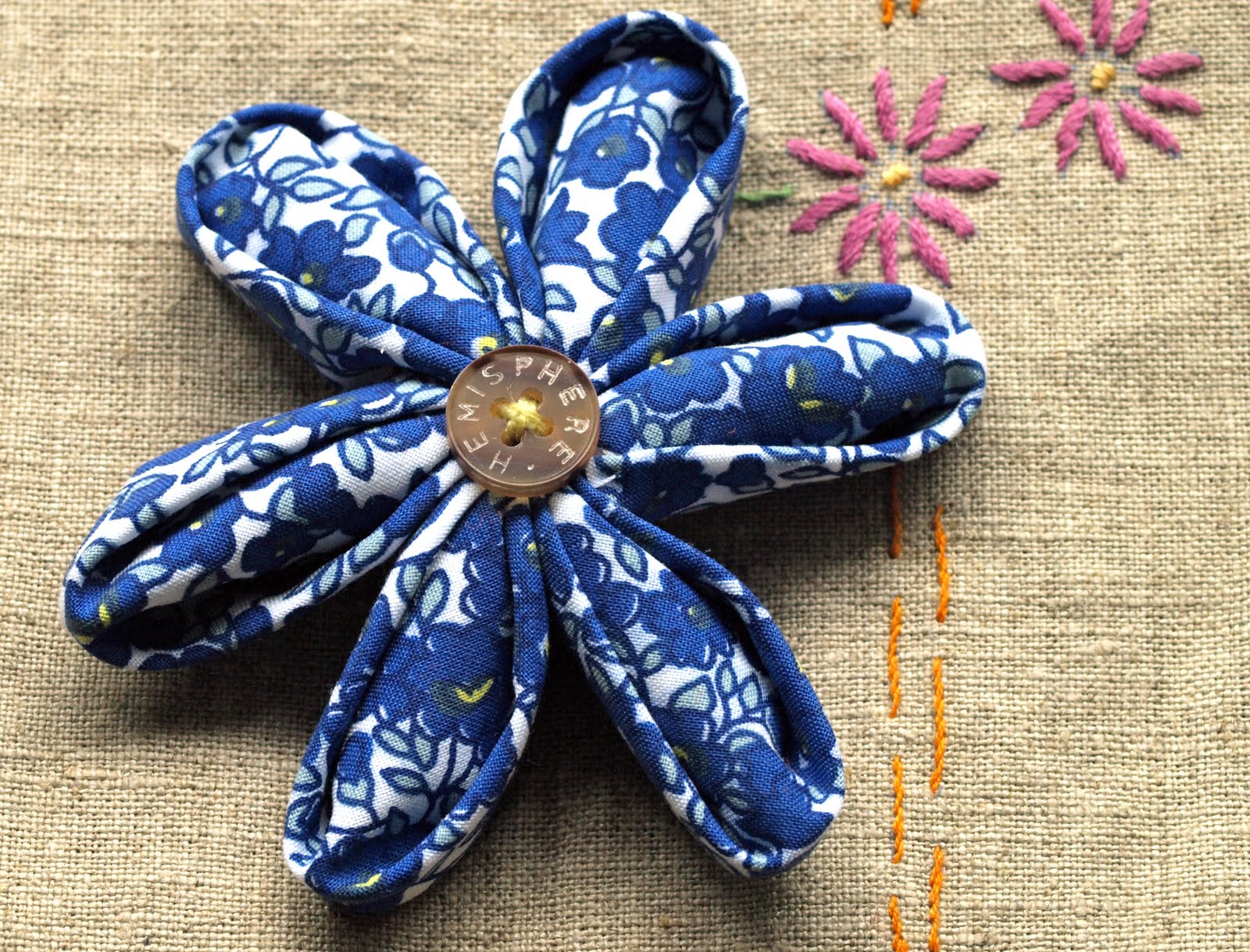 freshlyfound.com: Fabric Flower Pins