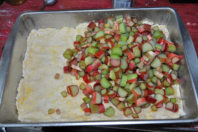 Michigan Cottage Cook: FROM AMERICA'S HEARTLAND RHUBARB CUSTARD KUCHEN