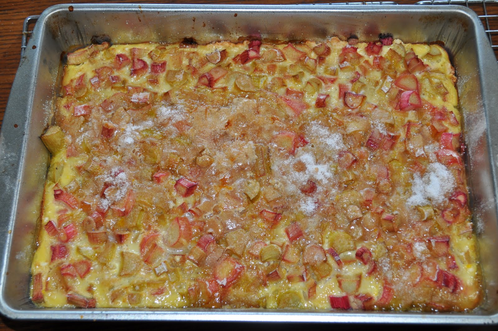 Michigan Cottage Cook: FROM AMERICA'S HEARTLAND RHUBARB CUSTARD KUCHEN