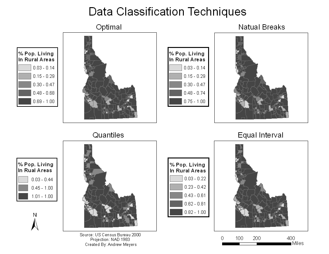 Andrews Maps Quantitative Data Classification Schemes Map