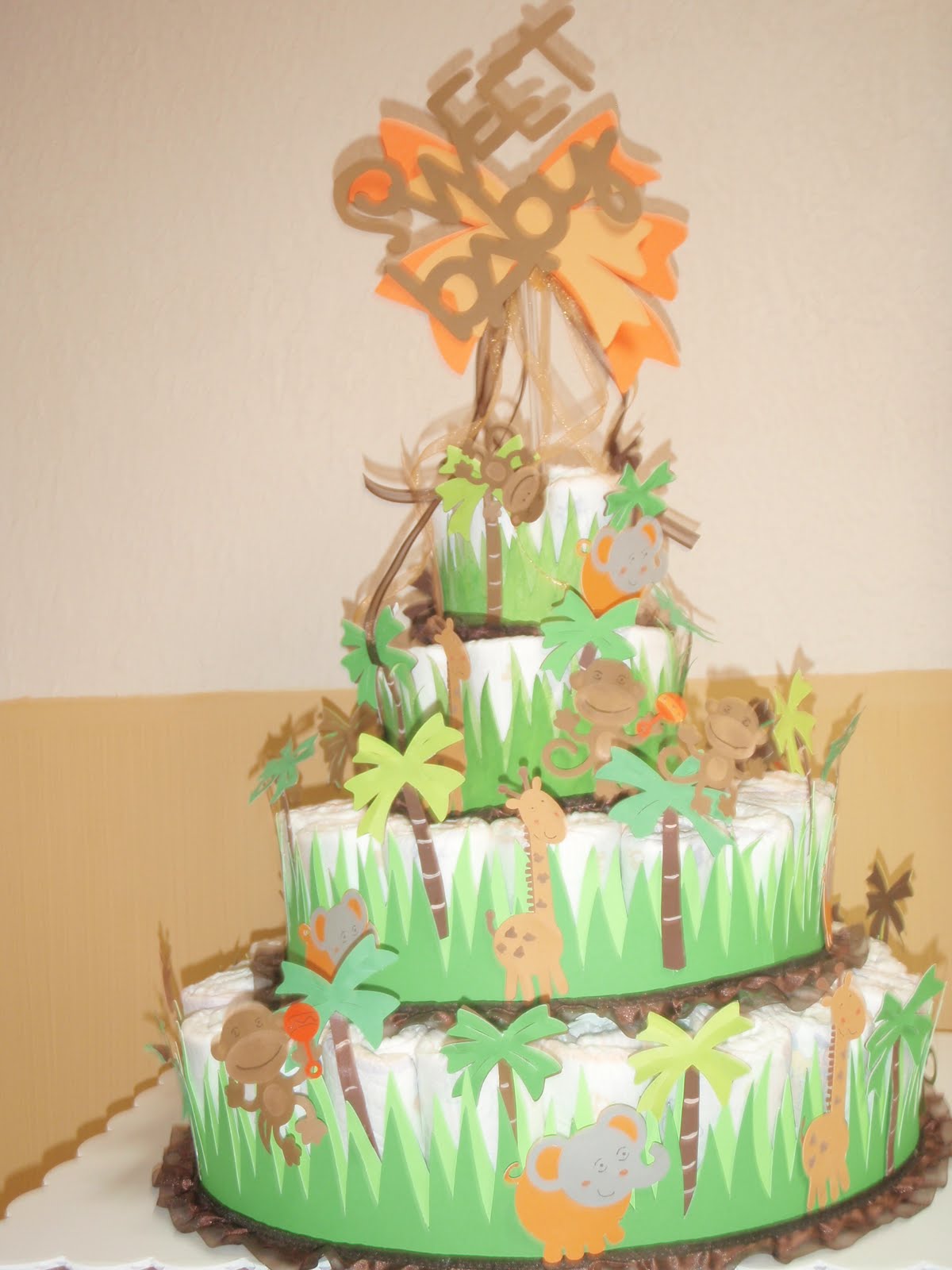 Pasteles de changos para baby shower - Imagui