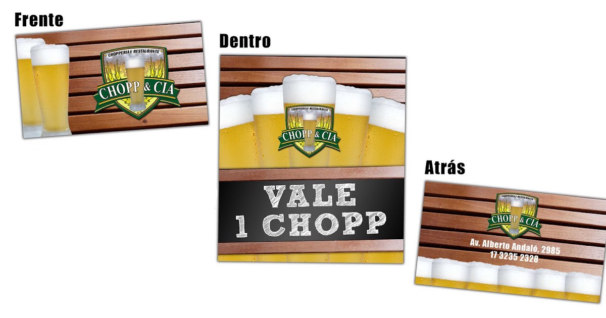 publicidade: Cartão Vale Chopp - Choopp & Cia