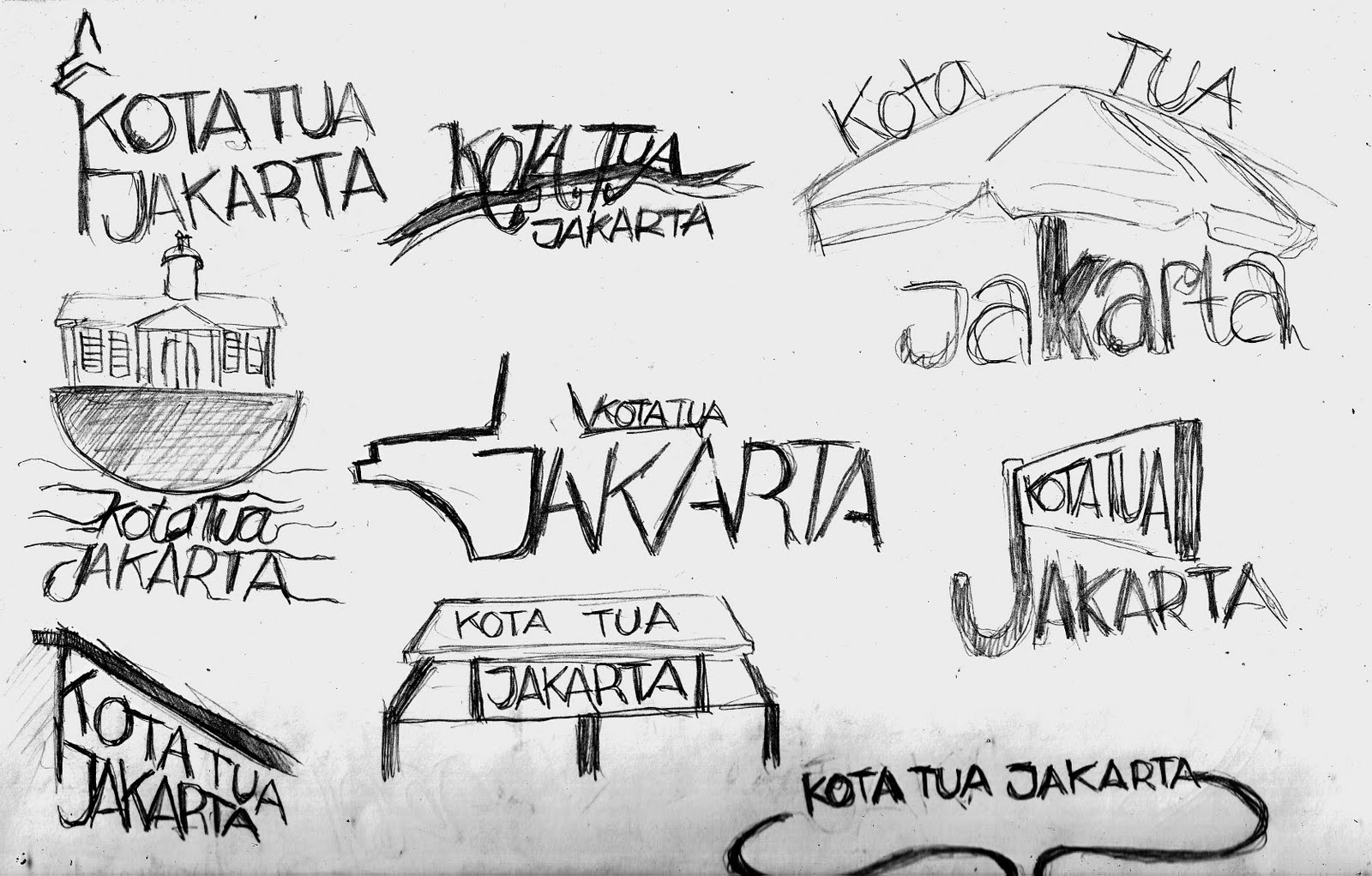 visual felix: Sketsa Logo Kota Tua (asistensi 2)