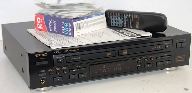 Rewind Audio: TEAC RW CD22 Dual Deck CD Player & Recorder w/ Remote