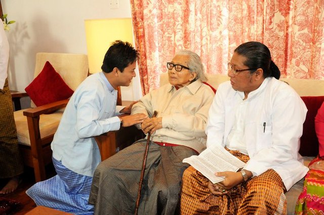 Pyay Ti Oo Asking formally for the hand of Eaindra in marriage ...