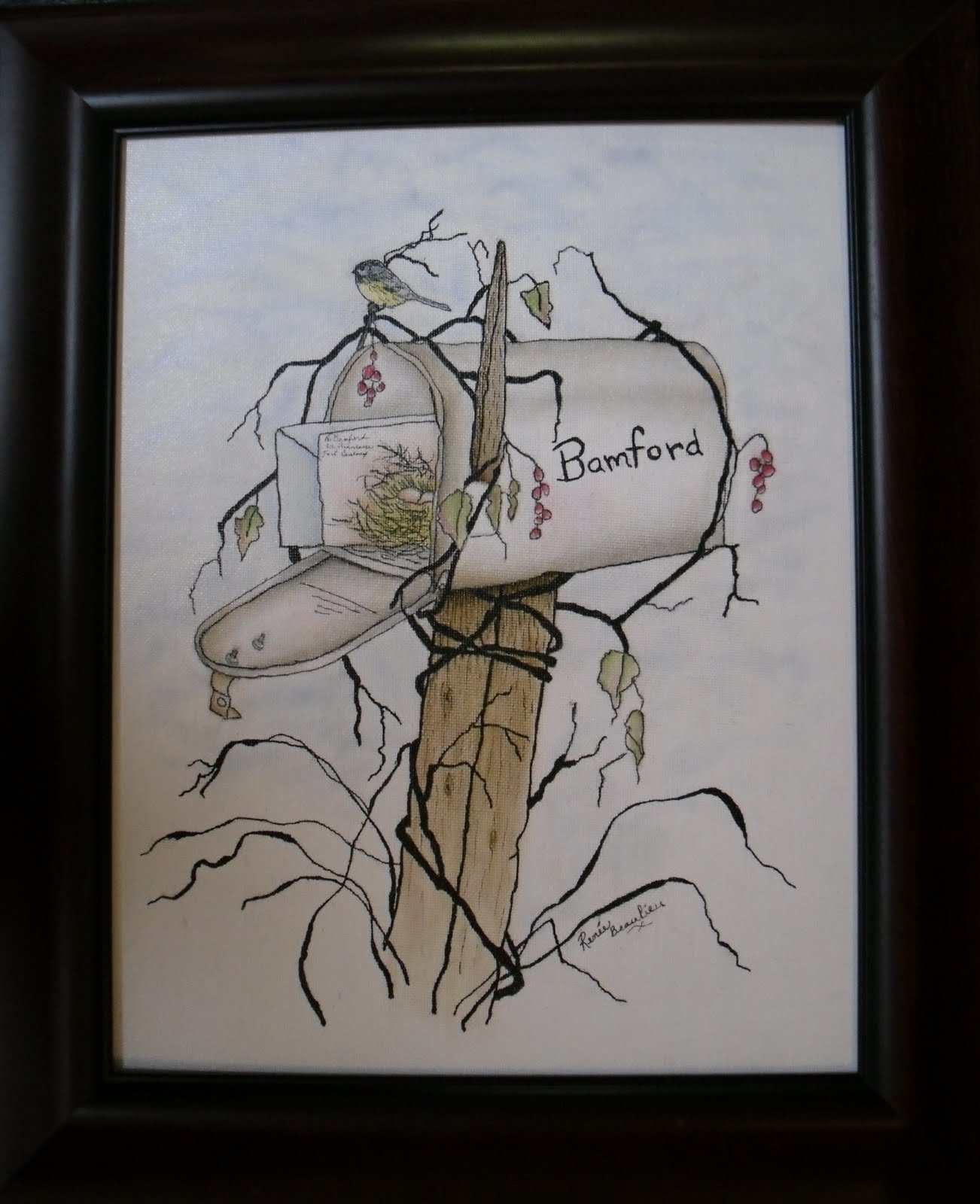 Joan's Pen & Ink with Oils, Coloured Pencils: Weekly art sessions