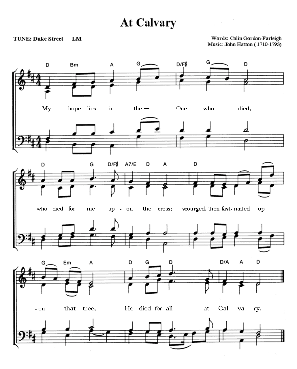 Share My Journey: New Hymn for today : " At Calvary"