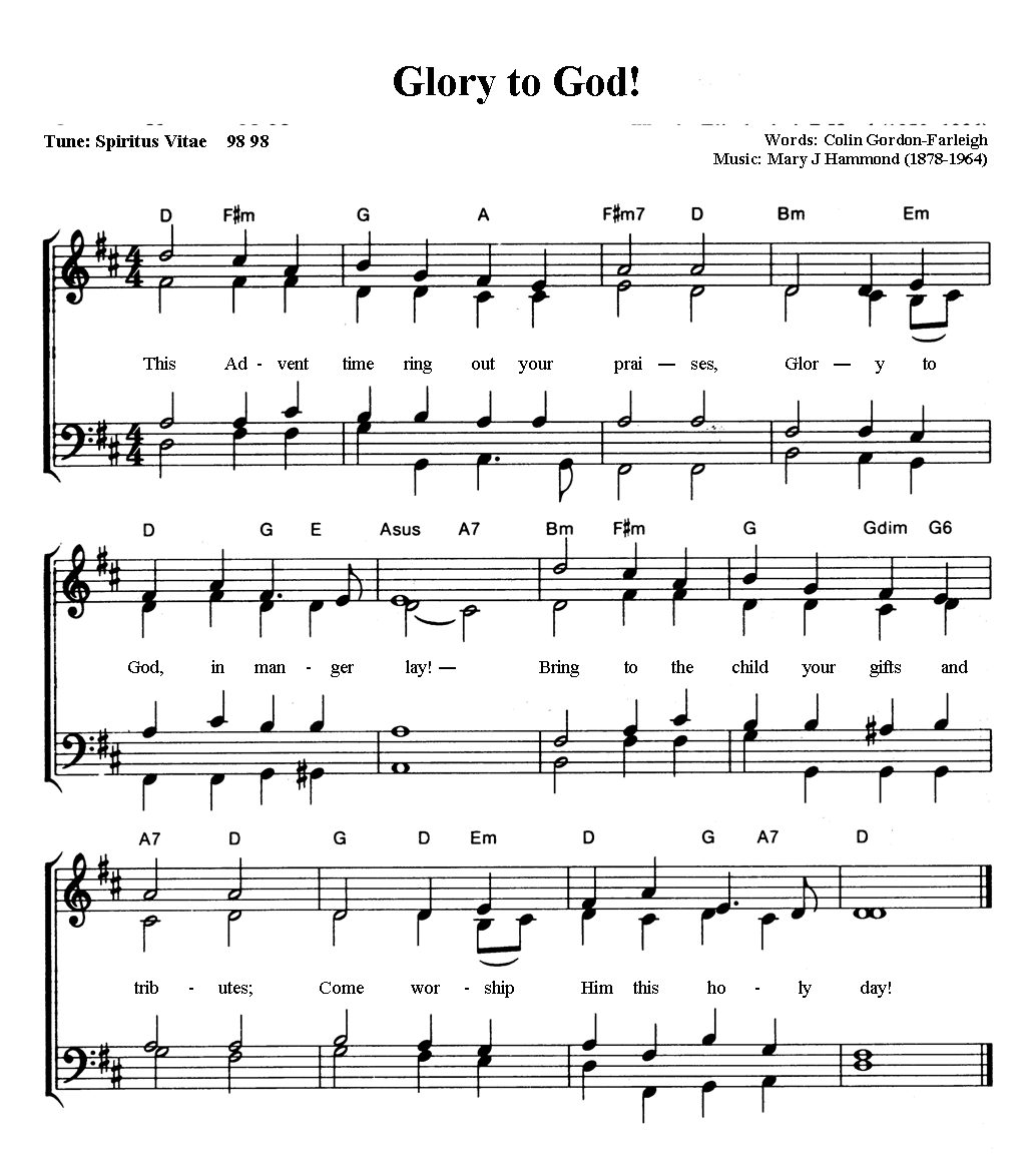 Share My Journey: A Hymn for Christmas: 'Glory to God!'