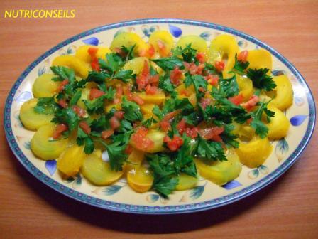 CROQUE - SANTÉ: PATISSON JAUNE VINAIGRETTE