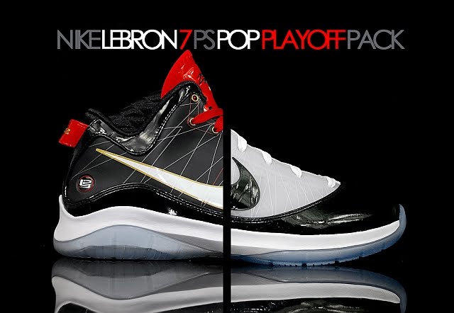rmkstore: Nike Lebron 7 VII P.S. POP Playoff Pack White Black & Black ...