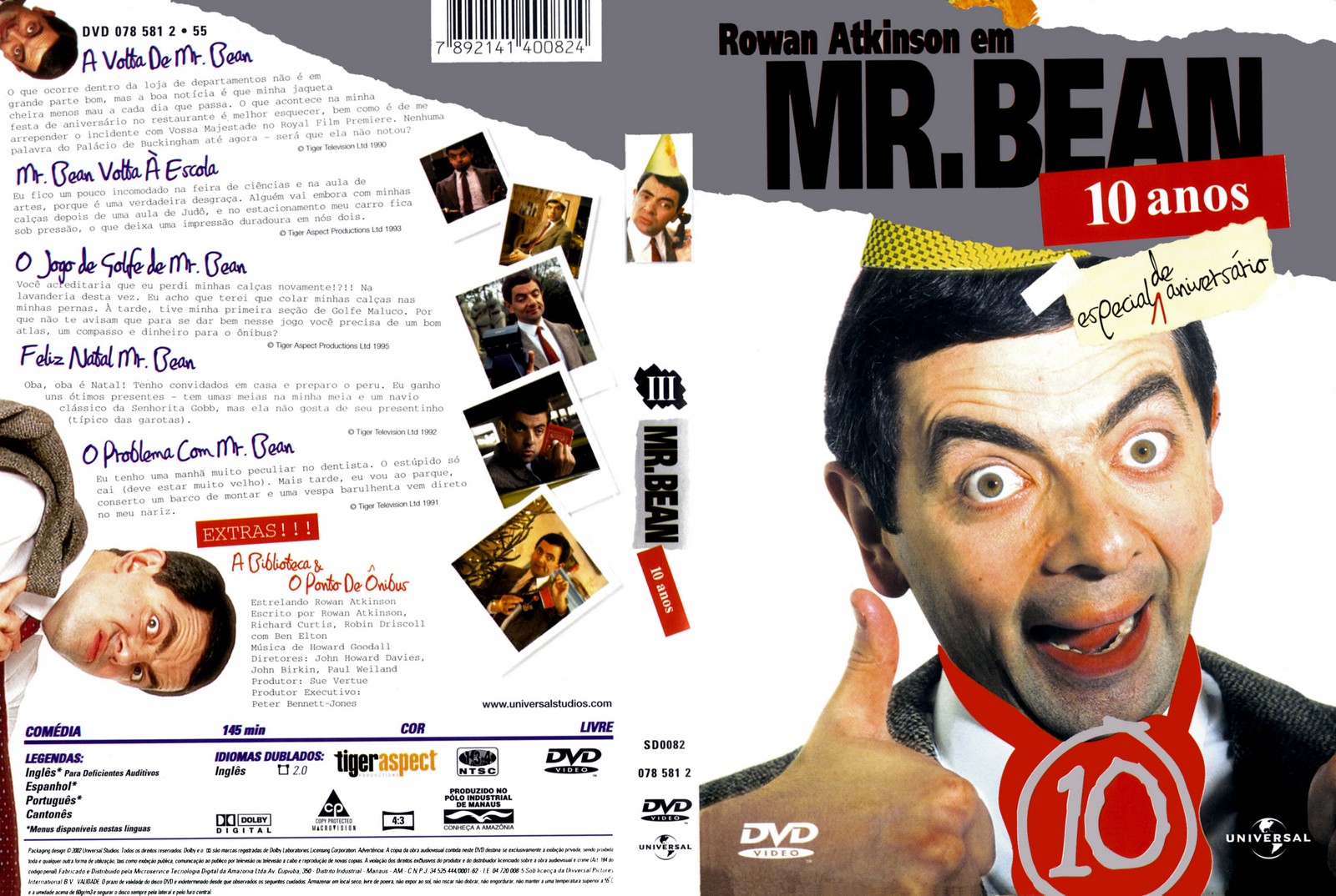 CAPAS DE FILME DE COMÉDIA: Mr. Bean - 10 Anos - Volume 3