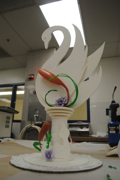 Mike Anthony's Remarkable Cakes: Mother Swan Pastillage Showpiece