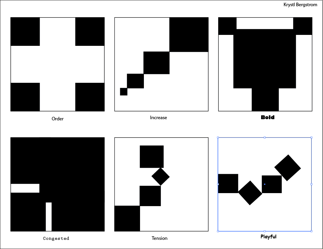 Krystl's Graphic Art: 4 Black Squares